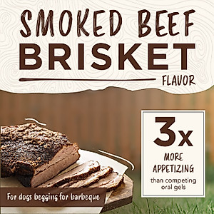 TropiClean Enticers Dog Teeth Cleaning Treat Gel | Beef Brisket Flavored Dog Toothpaste Alternative | 2 oz.