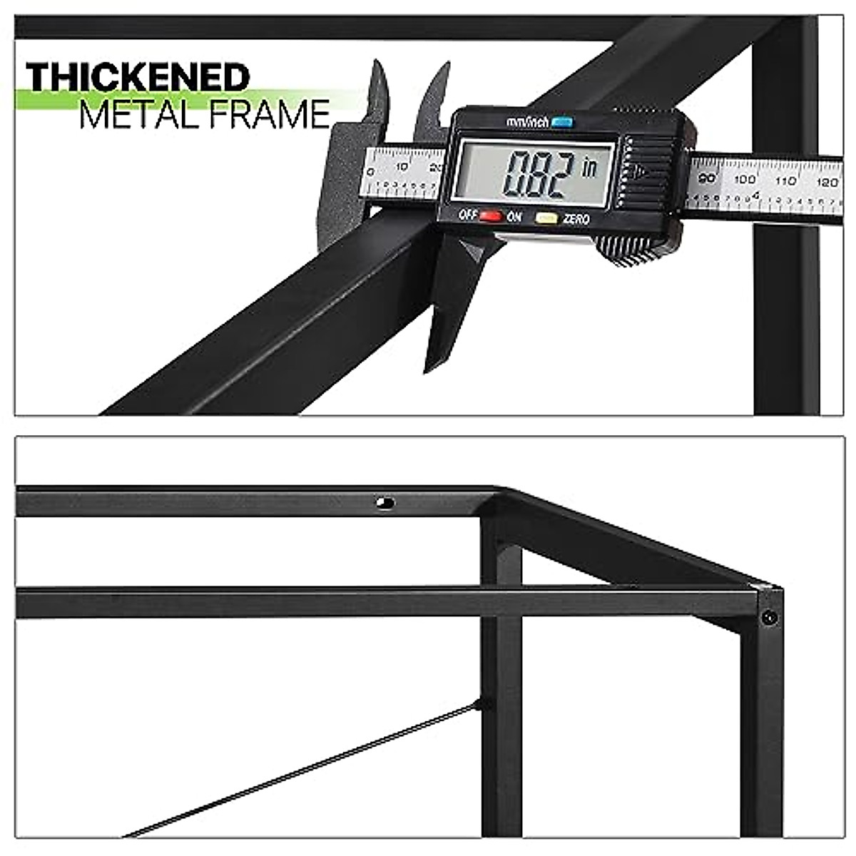 Magshion Writing Computer Desk, Light Walnut Modern Simple Style PC Desk with Storage Bag Space Saving Design for Gaming Room Office