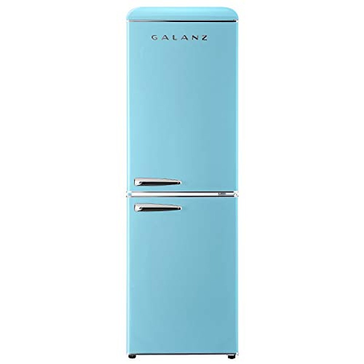 Galanz GLR74BBER12 Retro Refrigerator with Bottom Mount Freezer Frost Free, Dual Door Fridge, Adjustable Electrical Thermostat Control, 7.4 Cu Ft, Blue
