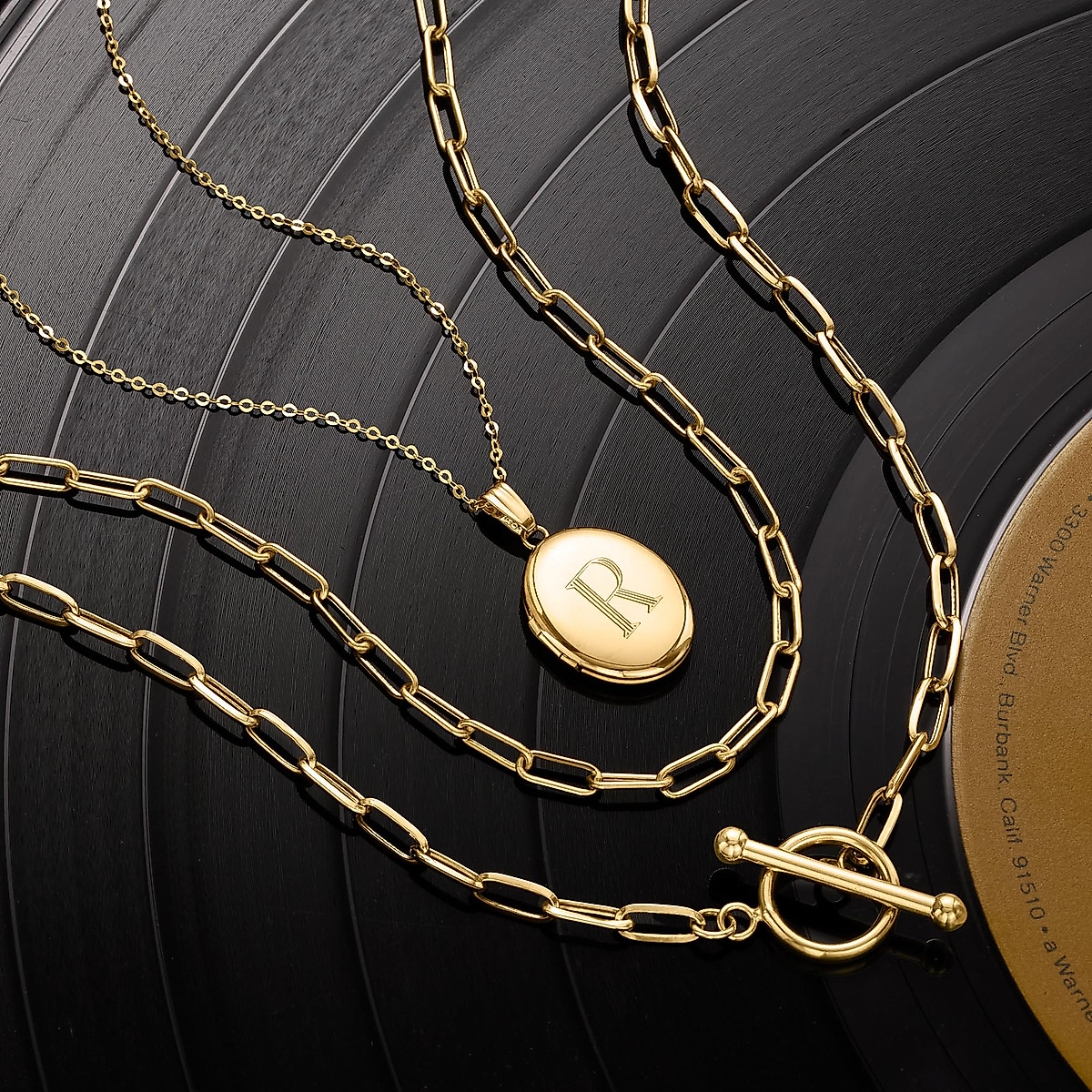 Canaria 3mm 10kt Yellow Gold Paper Clip Link Choker Necklace. 13 inches