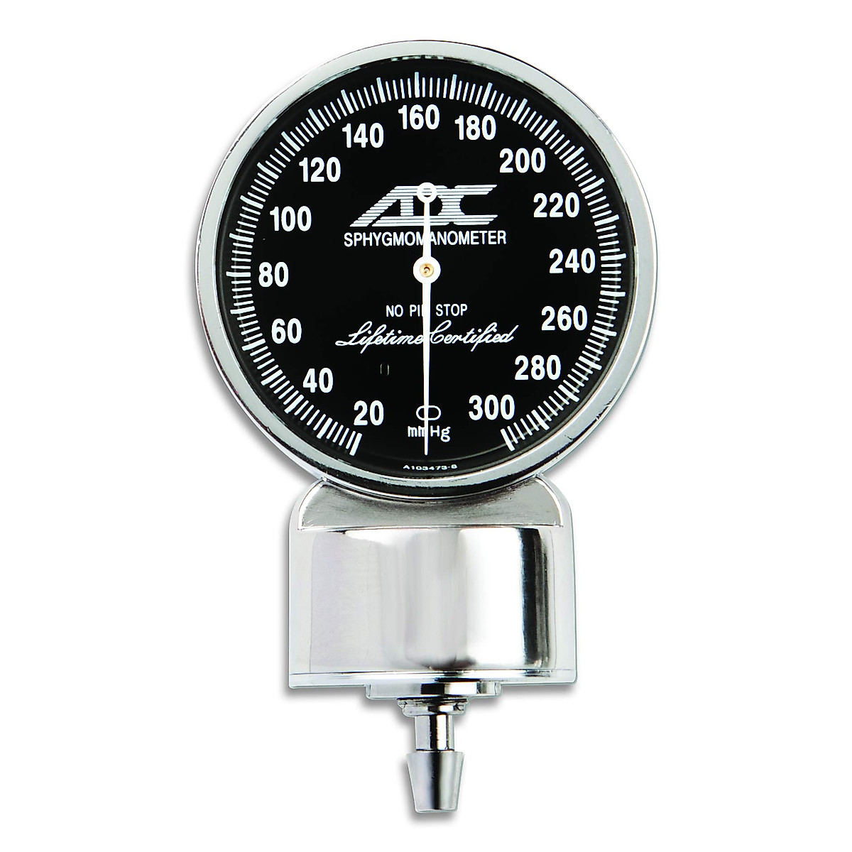 ADC 700-12XBK Diagnostix Model 700 Pocket Aneroid Sphygmomanometer with Adcuff Nylon Blood Pressure Cuff, Large Adult, Black