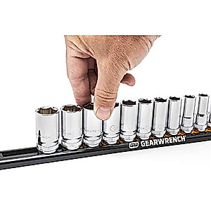 GEARWRENCH 1/4" Drive Magnetic Socket Rail Includes 14 Clips - 83126