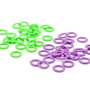Clover Soft Stitch Ring Markers, Multicoloured, 5" Height, 2.6" Length, 0.2" Width