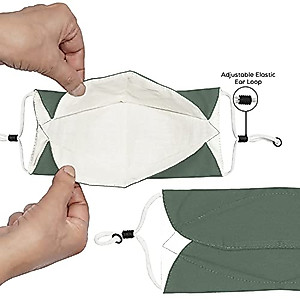 IndoTribe 3D Anti Fogging Cloth Face Mask With Nose Wire & Adjustable Earloops (Pack of 3)