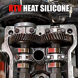 apel High Performance RTV High-Temp Silicone Gasket Maker and Sealant Heat Resistant from 104ºF to 572ºF Red, 10.2 oz.