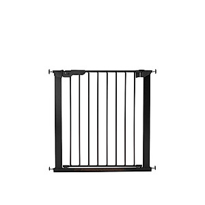 BabyDan Premier True Pressure Fit 28.9-36.7 Inch Doorway Stairway Safety Baby Gate, Black
