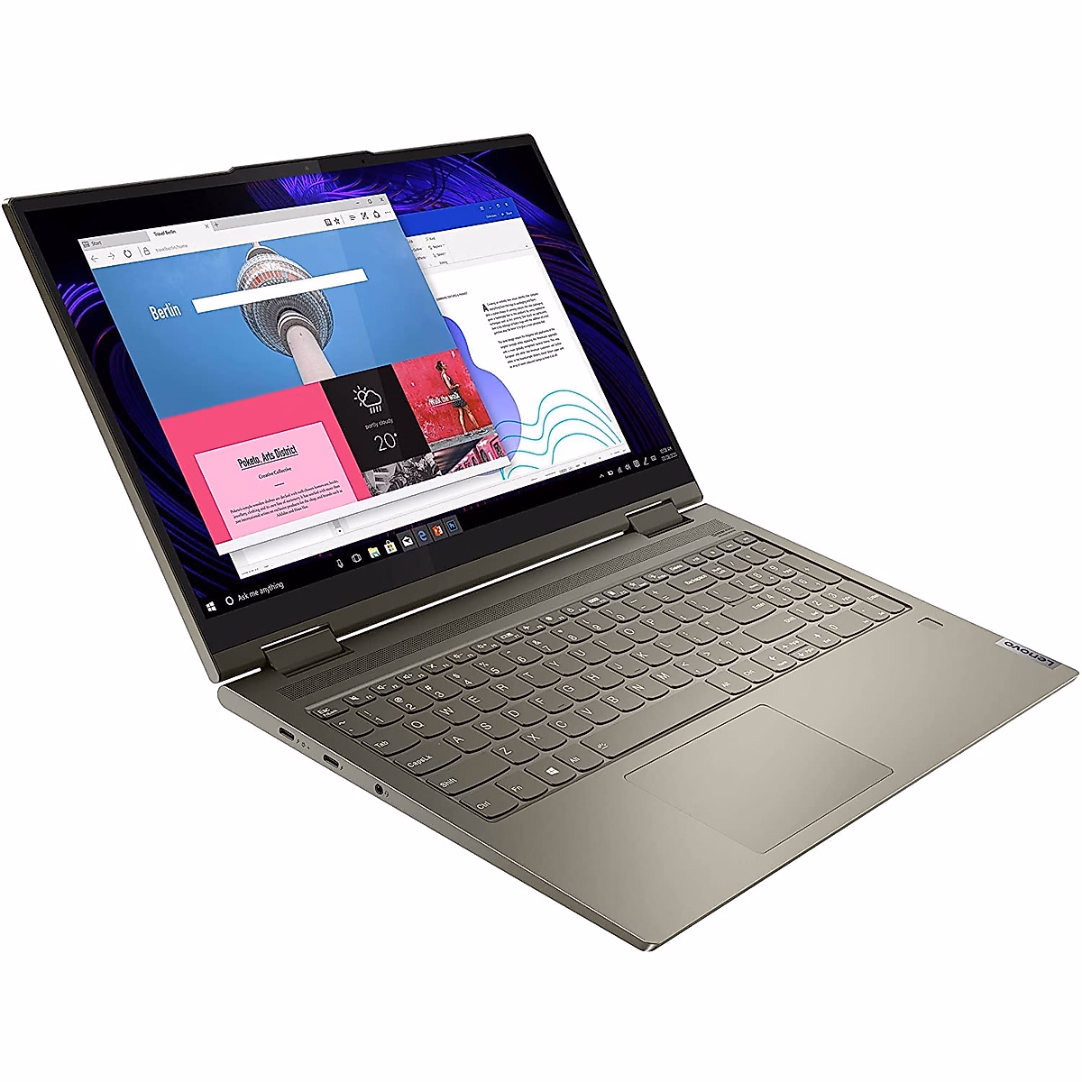 2022 Newest Lenovo Yoga 7i 2-in-1 15.6" FHD Touch Screen Premium Laptop | 11th Gen Intel Core i7-1165G7 | 12GB RAM | 1TB SSD | Backlit Keyboard | Fingerprint | Windows 11 | with Stylus Pen Bundle