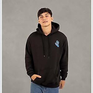 SANTA CRUZ Men's Pullover Hooded Sweatshirt Screaming Hand Skate Sweatshirt - Black, Size: Large
