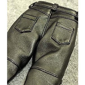 HiPlay 1/6 Scale Male Figure Doll Clothes, Handmade Imitation Leather Biker Costume, Combat Style Outfit for 12 inch Action FigureDC050