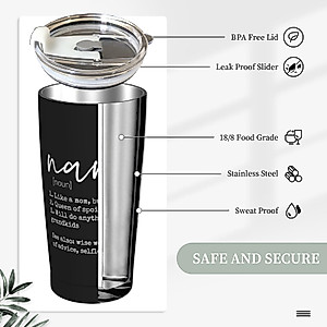 Yipaidel 20 OZ Tumbler for Nana - Insulated Travel Coffee Mug with Lid, Rainbow Nana Gifts from Grandkids, Birthday & Christmas Gifts for Grandma, Personalized Grandma Mug