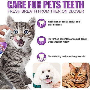Petry Oral Spray, Petry Teeth Cleaning Spray for Dogs & Cats, Pet Breath Freshener Spray Care Cleaner 60ml, Pet Oral Spray Clean Teeth, Dog and Cat Natural Breath Freshener