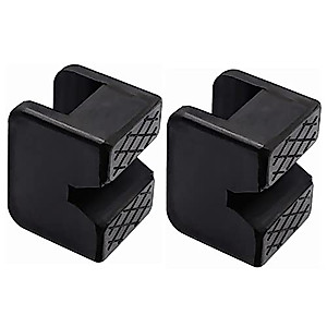 ZPFLL Jack Pad, Jack Lift Pad Adapter, Universal Rubber Jack Stand Pad, Slotted Frame Rail Pinch Welds Protector (2PCS)