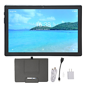 DAUZ 10.1 Inch Tablet, 100-240V FHD Tablet 4G Network 8MP Front 16MP Rear for Home (US Plug)