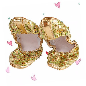 jojofuny 1 Pair Dancing Accessories Scent Booster Laundry Yoga Shoes Ballet Shoes Sequin Gym Shoes Socks for Metallic Slippers Round Ballet Flats Non-Slip Plate Bride