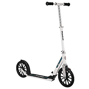 Razor A6 Kick Scooter for Kids Ages 8+ - Extra-Tall Handlebars & Longer Deck, 10" Urethane Wheels, Anti-Rattle Technology, For Riders Up to 220 lbs