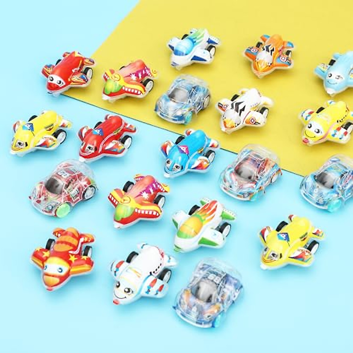 ONEST 60 Pieces Mini Pull Back Cars Airplanes Toy Cars Small Racing Airplane Car Party Favors Carnival Prizes Classroom Rewards Pinata Stocking Goodie Bag Stuffers Birthday Toys for Girls Boys Toddler