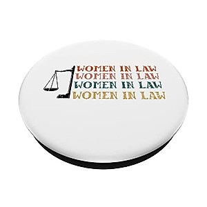 Women In Law Funny Lawyer Attorney Law School Graphic PopSockets Swappable PopGrip