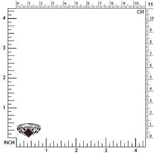 Silvershake 1.37ct. Natural Garnet 925 Sterling Silver Celtic Knot Solitaire Ring Size 9