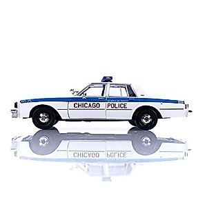 1989 Chevy Caprice White with Blue Stripes City of Chicago Police Department Artisan Collection 1/18 Diecast Model Car by Greenlight 19128