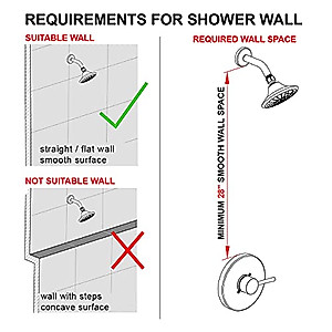 Egretshower Handheld Showerhead & Rain Shower Combo for Easy Reach, 27.5" Drill-free Stainless Steel Slide Bar, 5”of 5-setting Handheld Shower and Showerhead, with 5ft Hose - Polished Chrome