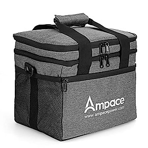 AMPACE Travel Carrying Case P600 Portable Power Station Triple-Layer Battery Storage Case Bag Waterproof & Shockproof Power Station Bag for Outdoor Camping Accessories RV Trip