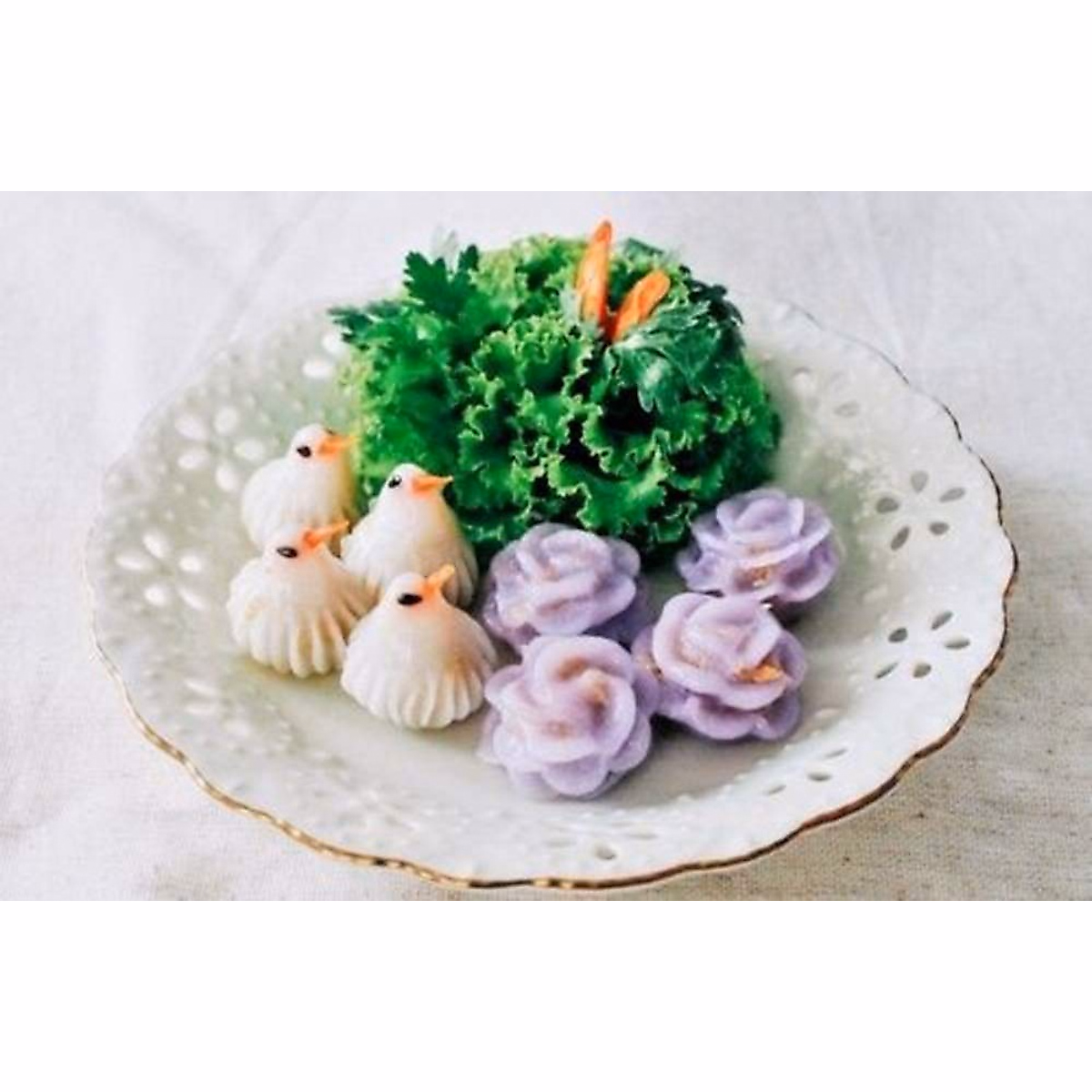 2 Pcs Pastry Tongs Thai Dessert Chor Muang Flower Shaped Dumpling Cooking Gadget Traditional