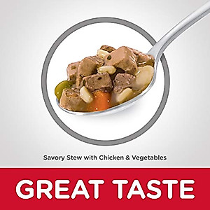 Hill's Science Diet Wet Dog Food, Adult 7+ For Senior Dogs, Small Paws For Small Breeds, Savory Stew Chicken & Vegetables, White, 3.5 Ounce (Pack Of 12)