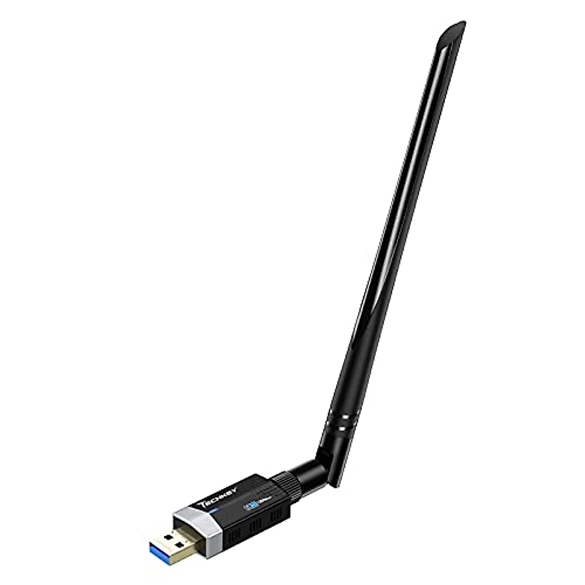 USB WiFi Adapter for PC, Techkey AC1300Mbps Dual Band Wireless Network Adapter, Network WiFi USB 3.0 for Desktop Laptop with 2.4GHz/ 5GHz High Gain 5dBi Antenna, Support Win10/8.1/8/7/XP…