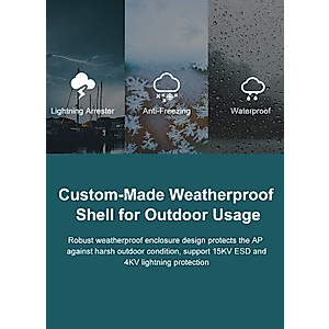 Wavlink Wireless 2.4GHz 300Mbps Long Range Weatherproof Outdoor AP/Repeater CPE Kit for PtP and PtMP Transmission | Point to Point WiFi Bridge | 2 * 2 MIMO 11dBi Antenna, 1.5km | Passive PoE Powered