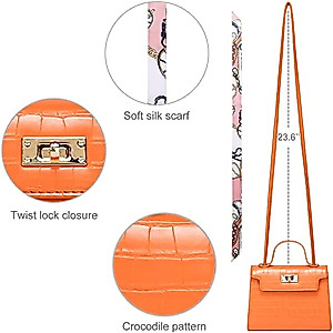 CATMICOO Mini Purses for Women Trendy Crocodile Small Handbag