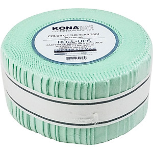 Kona Cotton Solids Color of The Year 2024 Julep Roll Up 40 2.5-inch Strips Robert Kaufman RU-1247-40