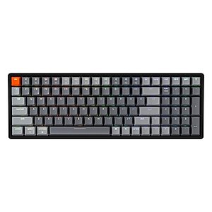 Keychron K4 RGB Hot Swappable Mechanical Keyboard, 96% Layout Bluetooth Wireless/USB Wired Computer Keyboard with Gateron G Pro Brown Switch Aluminum Frame for Mac Windows-Version 2