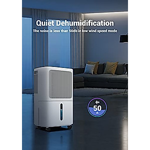 30 Pint Dehumidifiers for Home with Drain Hose, VEAGASO 2,500 Sq.Ft Dehumidifier for Basement, Large Room, Bathroom, Three Operation Modes, Intelligent Humidity Control, Dry Clothes, 24HR Timer