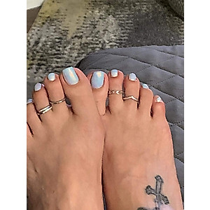 QWALIT Toe Rings for Women Toe Rings Silver Toe Ring Women Flower Knot Simple Open Adjustable Toe Rings Wave Tail Ring Foot Ring Jewelry