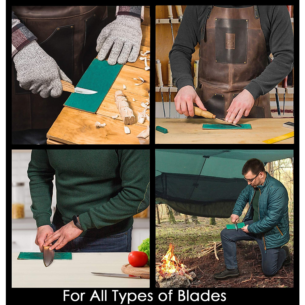 BeaverCraft Whittling Knife for Beginners C1 Kid Stropping Leather Strop Kit for Sharpening Knife Strop LS2P1