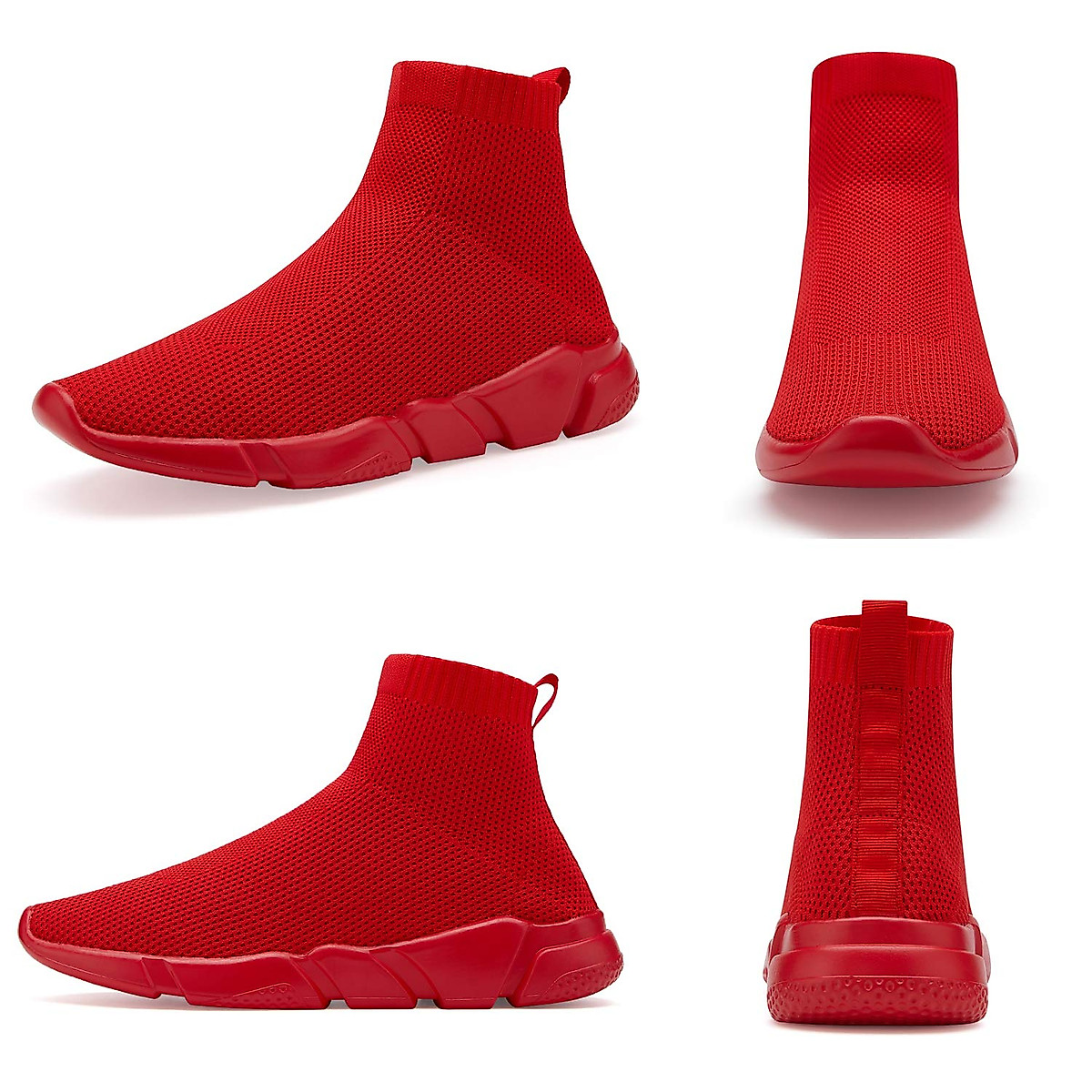 Men's Socks Sneakers Slip On Lightweight Breathable Comfortable Fashion Walking Shoes All Red Size 12