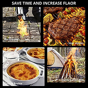 Sondiko Powerful Grill & Cooking Torch L8010, Sous Vide, Propane Kitchen torch, Campfire Starter,  Adjustable Flame Thrower Fire Gun for Steak, BBQ and Baking