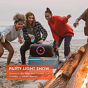 JBL PartyBox On-The-Go Portable Party Speaker with Built-in Lights Black (Renewed) (with Microphone)