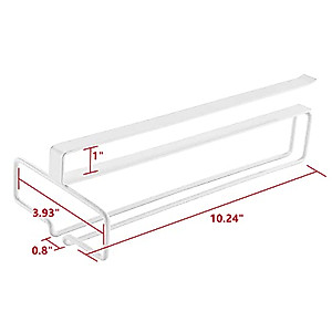 GeLive Under Cabinet Wine Glass Holder Stemware Rack Kitchen Hanging Organizer No Drilling Metal Wine Glass Storage Hanger (White, 2)