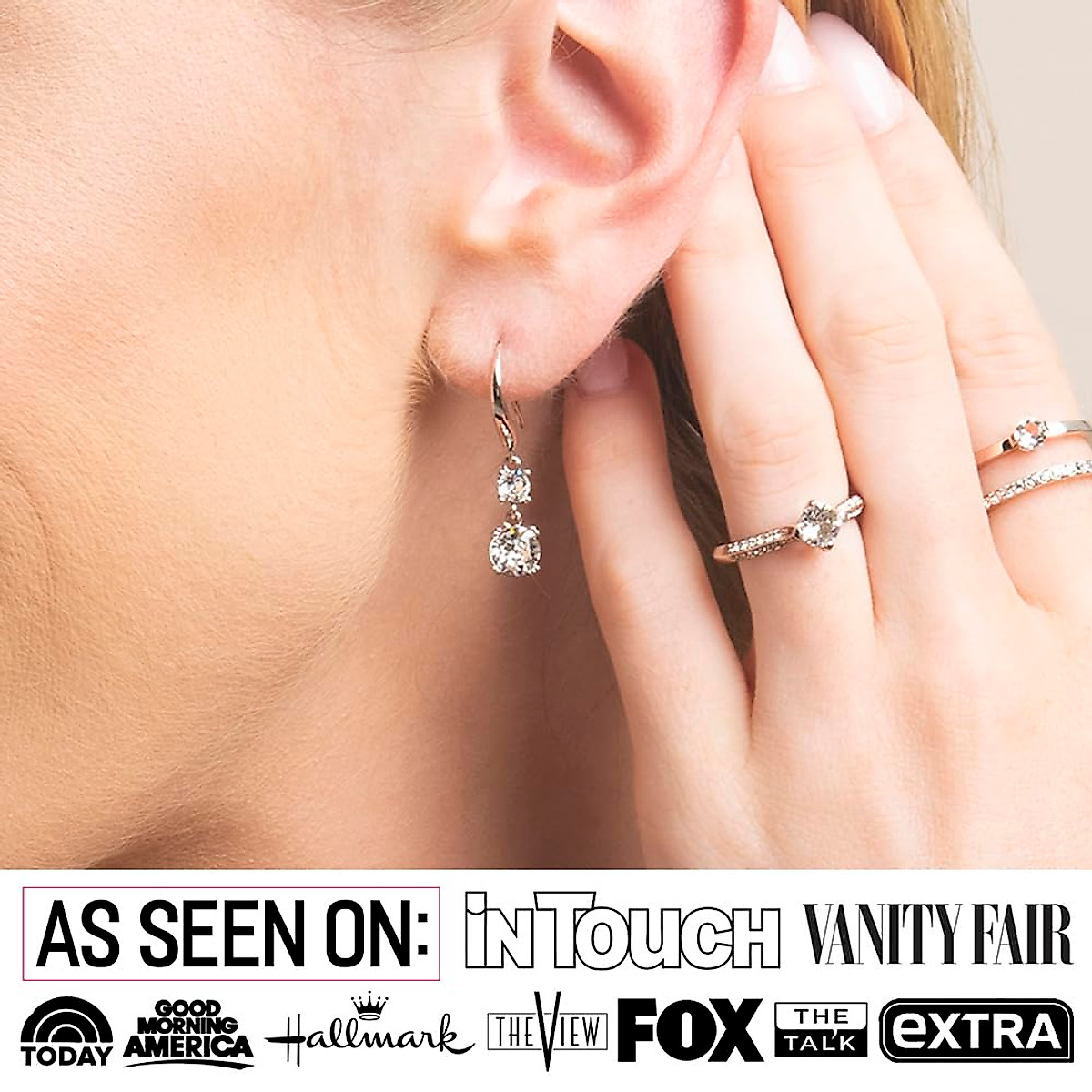 Cate & Chloe Kadence 18k Yellow Gold Plated Dangle Earrings | Women's Drop & Dangle Earrings With Crystals, Dangling Silver Earrings For Women, Hypoallergenic Earring Set, Jewelry Gift for Her