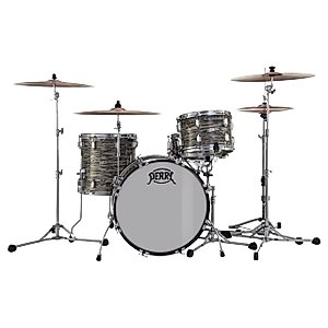 Pearl President Series Deluxe 3-piece 75th Anniversary Edition Shell Pack in Desert Ripple (#768) covered finish featuring 20"x14" Bass Drum w/Cymbal Holder, 12"x8" Tom, and 14"x14" Floor Tom