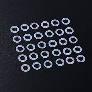 Sumind 200 Pieces O Ring Keyboard Clear Rubber O Rings Keyboard Dampeners with Plastic Storage Box for MX Switch and Mechanical Keys