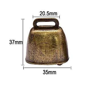 OUQYLG 5 Pack Pet Bell Anti-Lost Bells Animal Bell Cow Horse Sheep Grazing Metal Copper Bells,Cattle Farm Animal Loud Bronze Bell