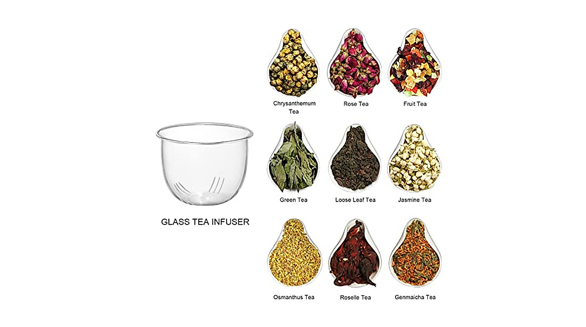 Lezero Glass Tea Infuser Cup Set - Brew Perfect Tea