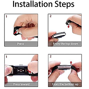 Replacement Bands for Fitbit Charge 2, Silicone Adjustable Classic Bands for Fitbit Charge 2,Women Men