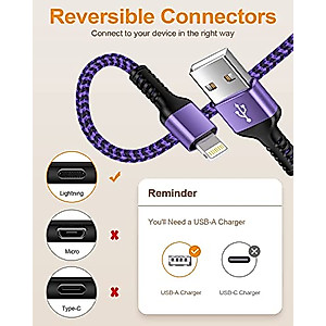 [Apple MFi Certified] (5 Pack 3FT) USB Lightning Cord to USB A Charging Cable, Lighting Braided Wire Lightening Chord for iPhone 14 13 mini/13/12/11 Pro Max/XS MAX/XR/XS/X/8/7/Plus/SE/Pad/Airpods