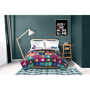 Jay Franco Fortnite Llama Warhol 5 Piece Full Bed Set - Includes Reversible Comforter & Sheet Set Bedding - Super Soft Fade Resistant Microfiber (Official Fortnite Product)