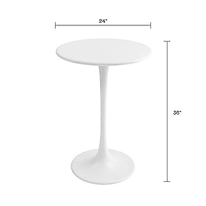 Jamesdar Kurv Counter Height Table, White