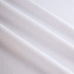 60" Poly Cotton Broadcloth White, Fabric by the Yard