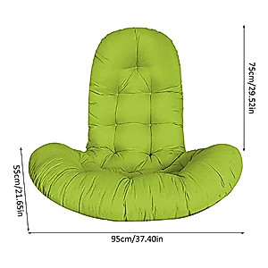 NEVAY Egg Chair Cushion Replacement, Cushions Hammock Chair Cushions Thick Nest Back Pillow for Outdoor Patio Garden Swing Chair Cushion Seat Pads(Color: Green)